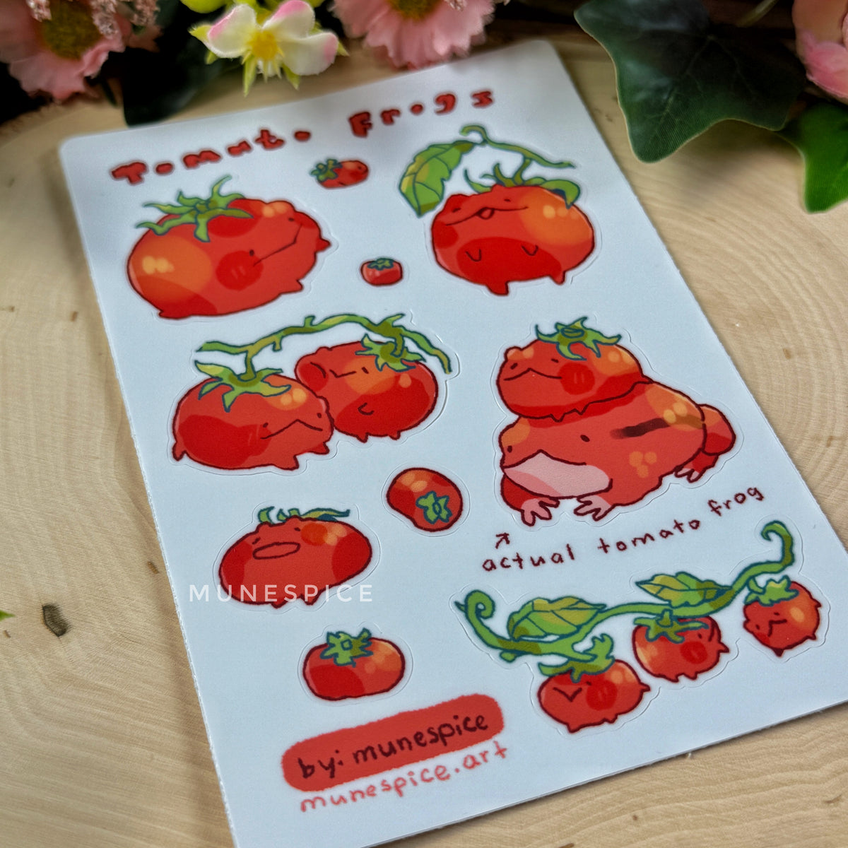 Tomato Frogs | Vinyl Sticker Sheet – Munespice