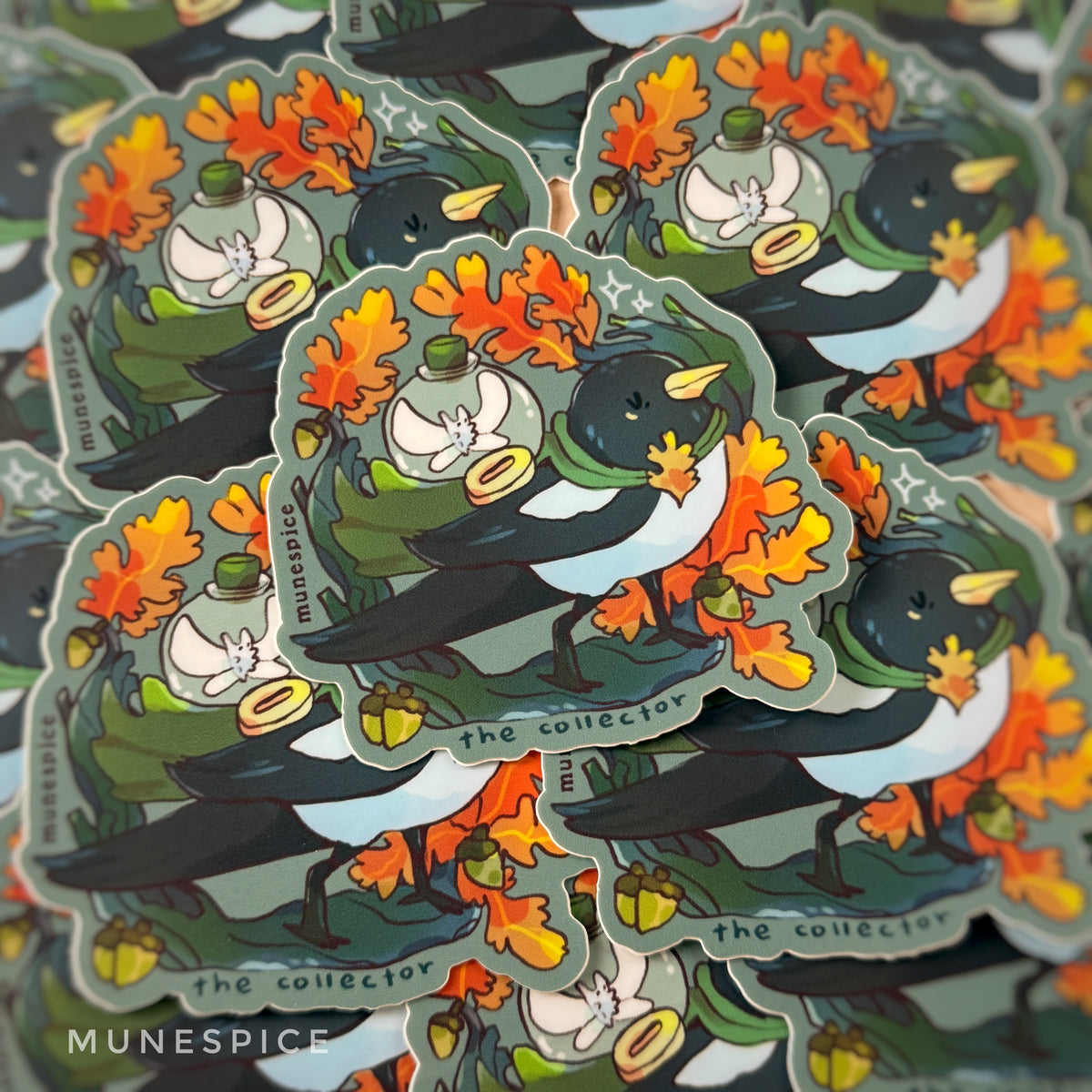 Yellow-Billed Magpie | Vinyl Sticker – Munespice