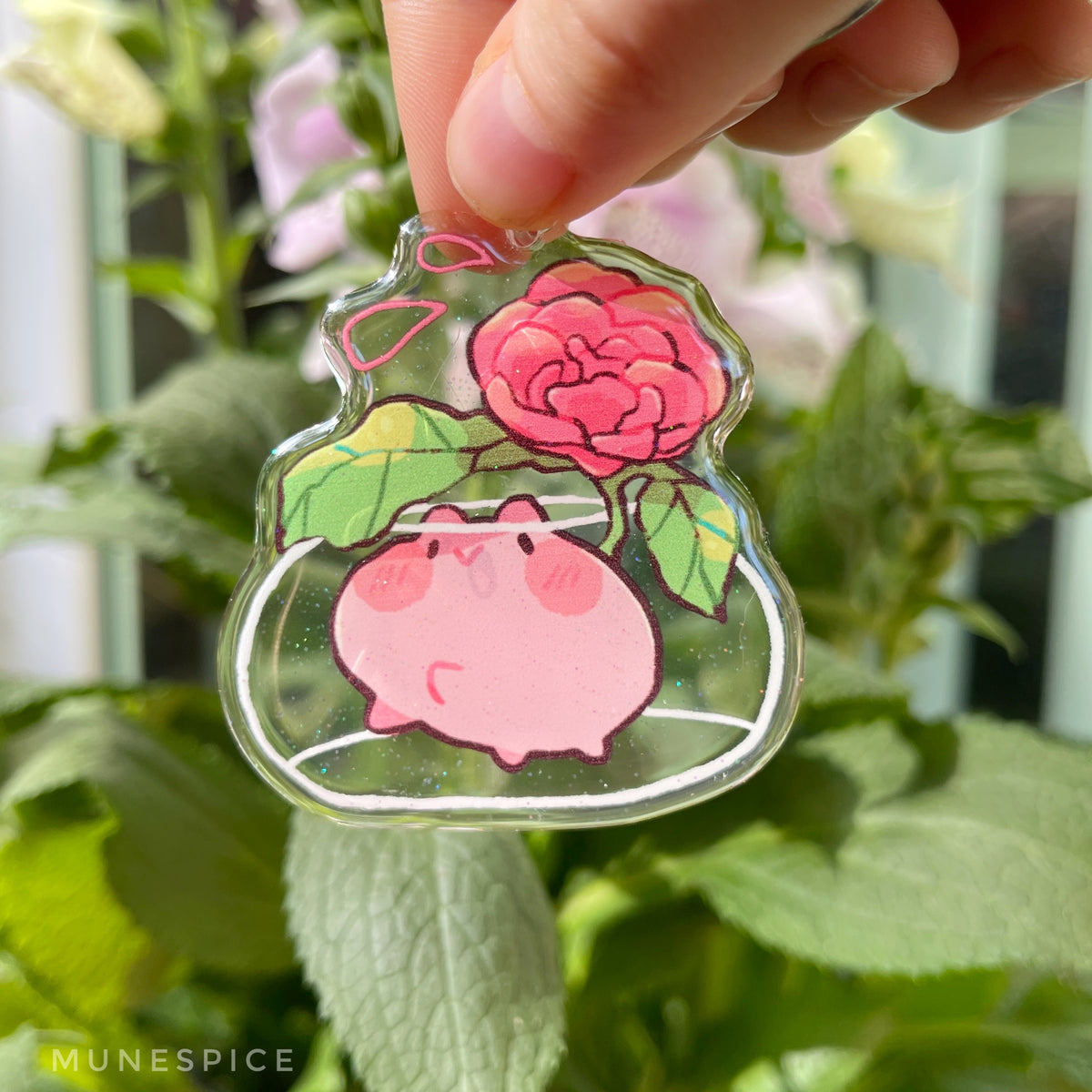 Rose Frog | Acrylic Charm – Munespice